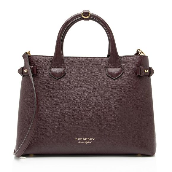 Burberry | Bags | Burberry House Check Leather Banner Medium Tote ...